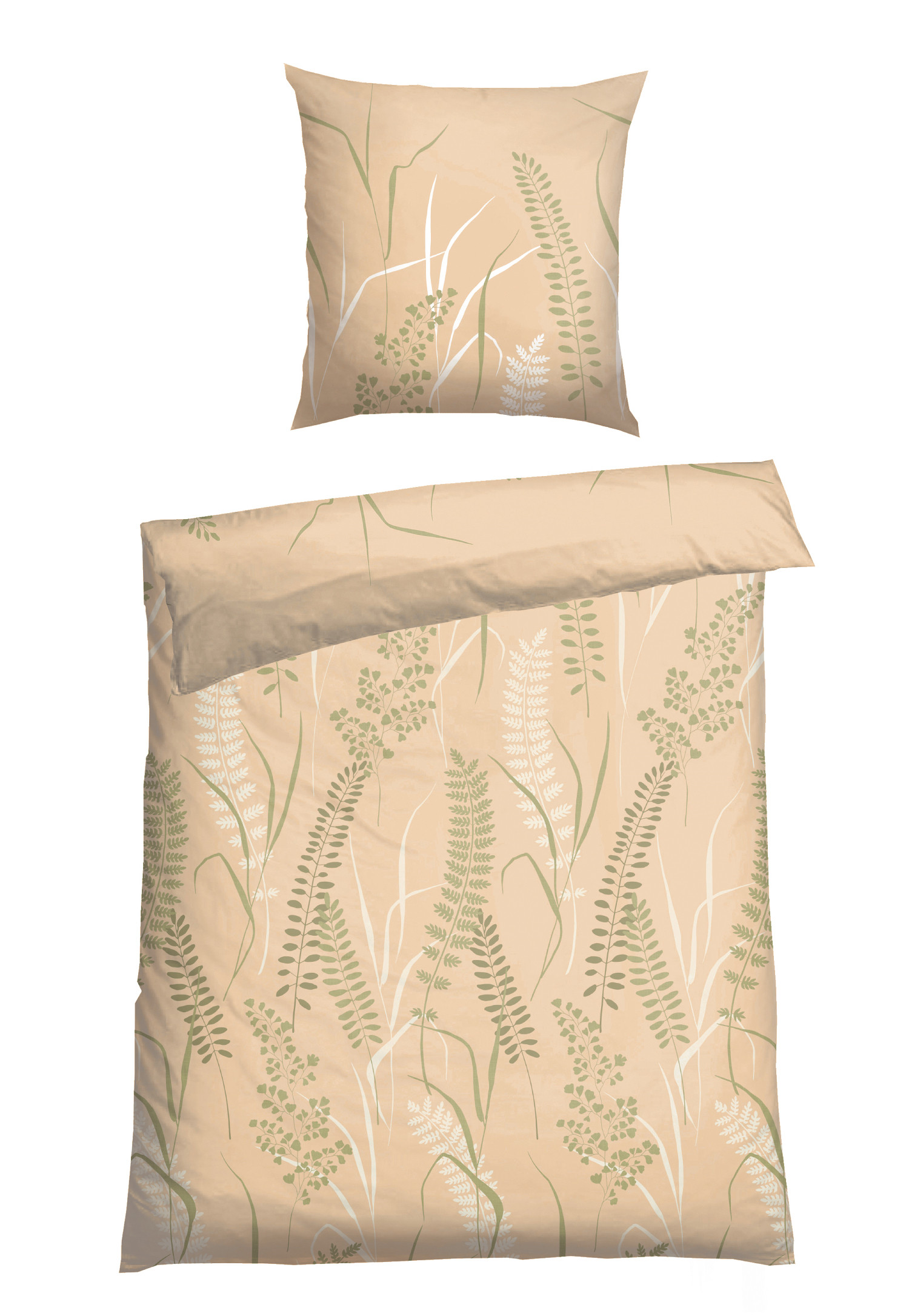 Bettwäscheset zweiteilig Renforcé beige gemustert - SCHIESSER Home | SCHIESSER