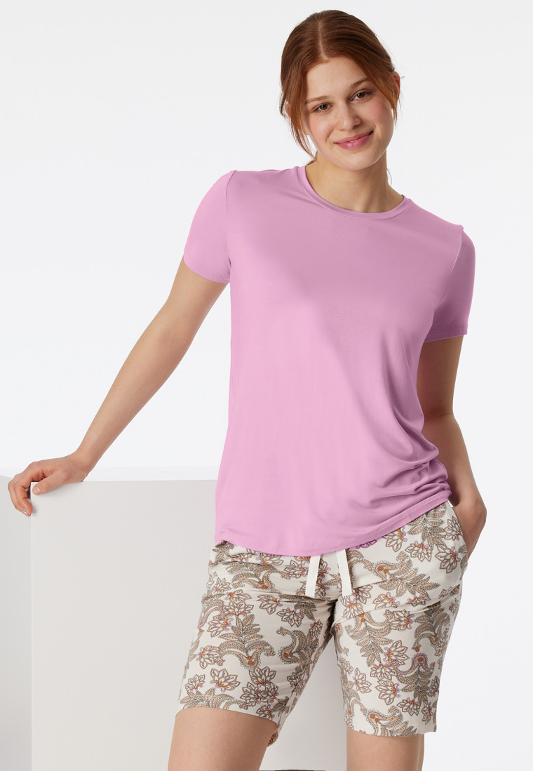 Shirt short sleeve modal candy pink - Mix+Relax | SCHIESSER