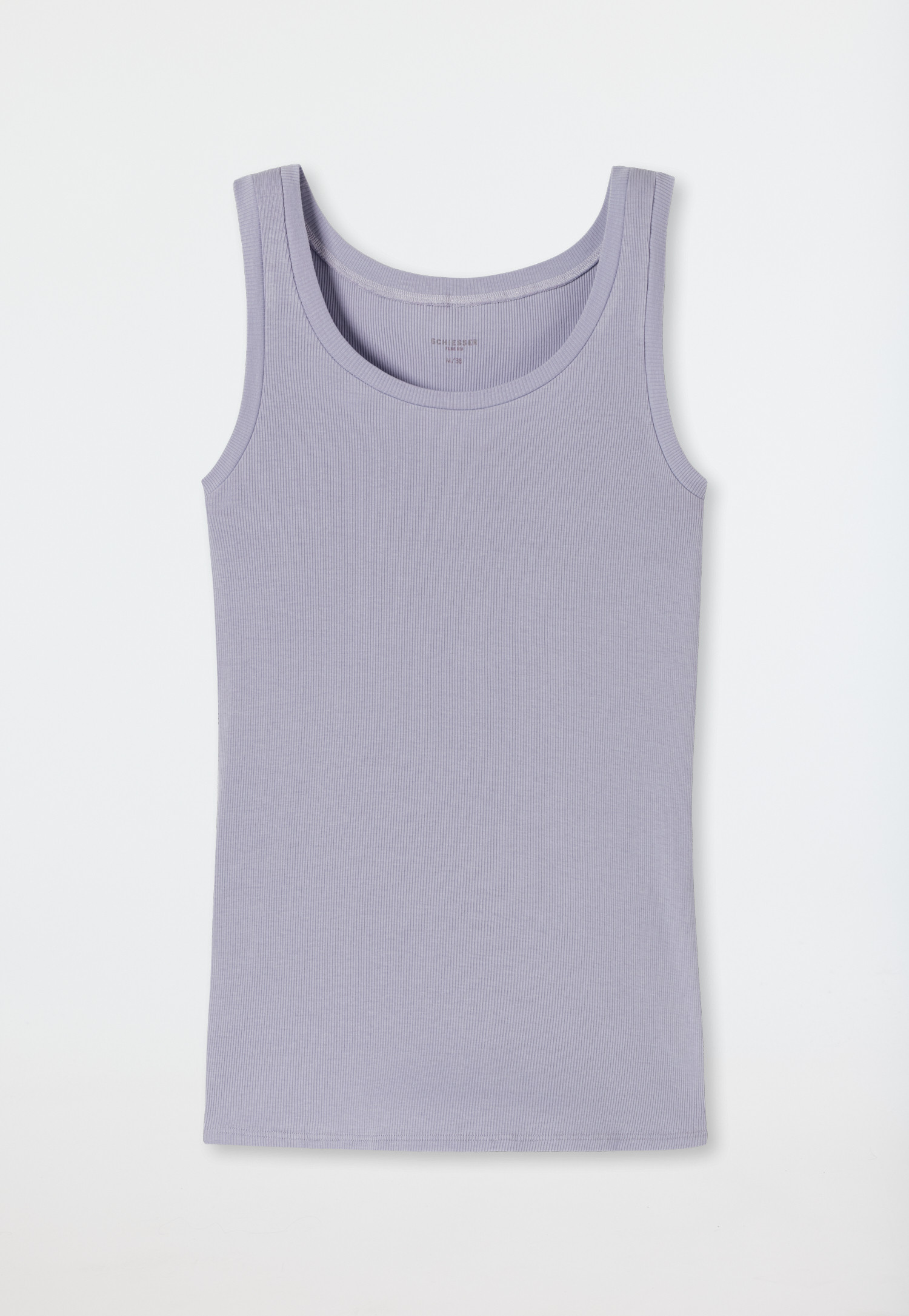 Tanktop Doppelripp Organic Cotton Flieder Pure Rib Schiesser
