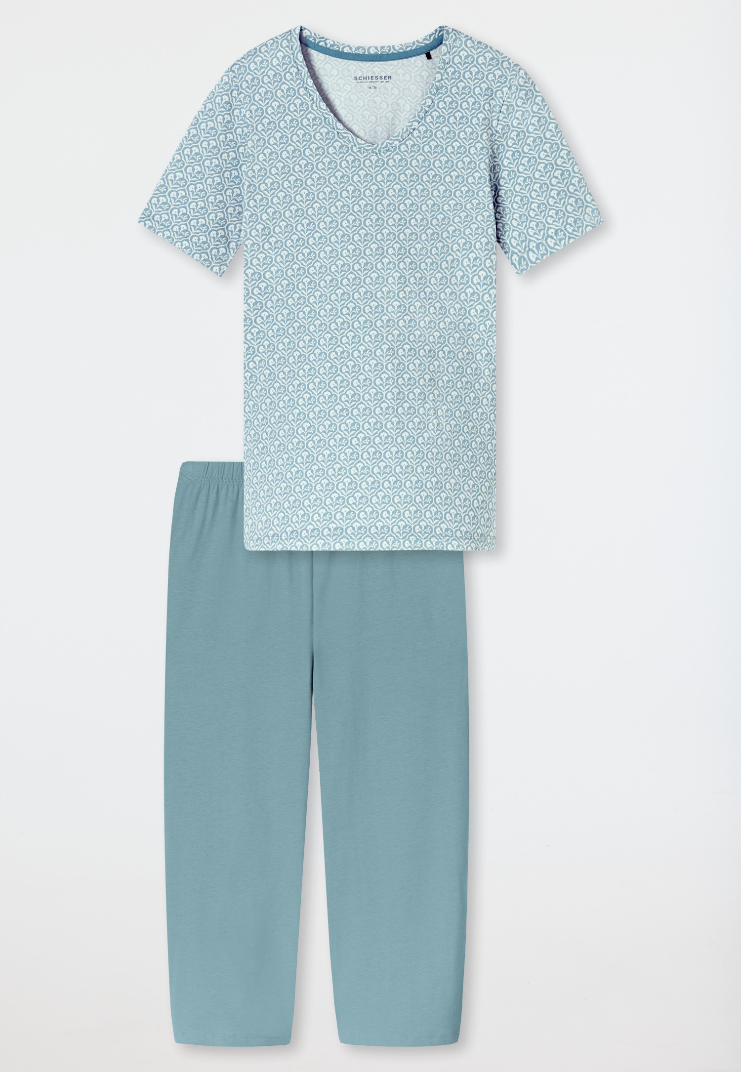 Pyjamas 3/4-long mineral - Comfort Essentials | SCHIESSER