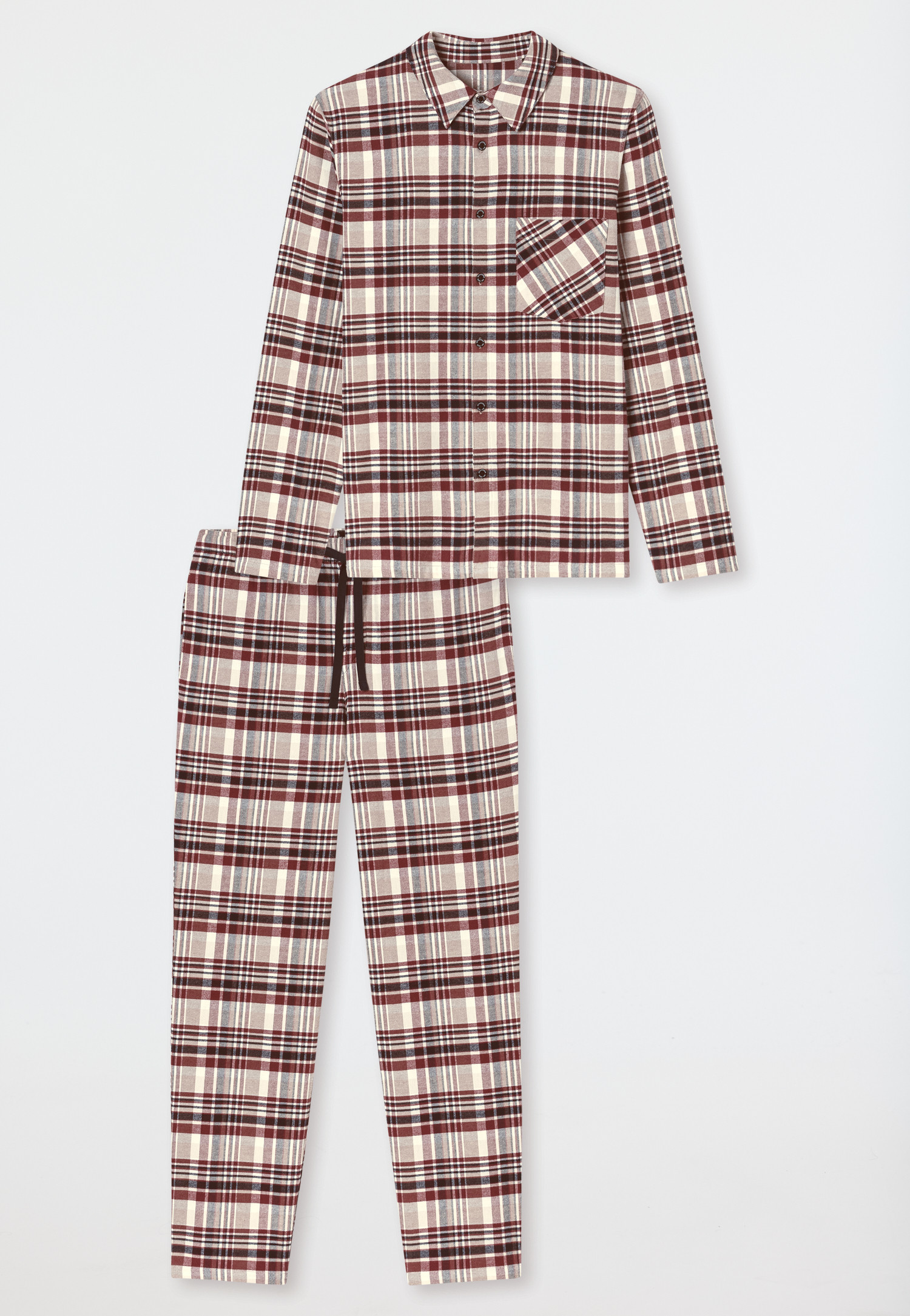 Pyjama flanelle à carreaux multicolore - X-Mas Family | SCHIESSER