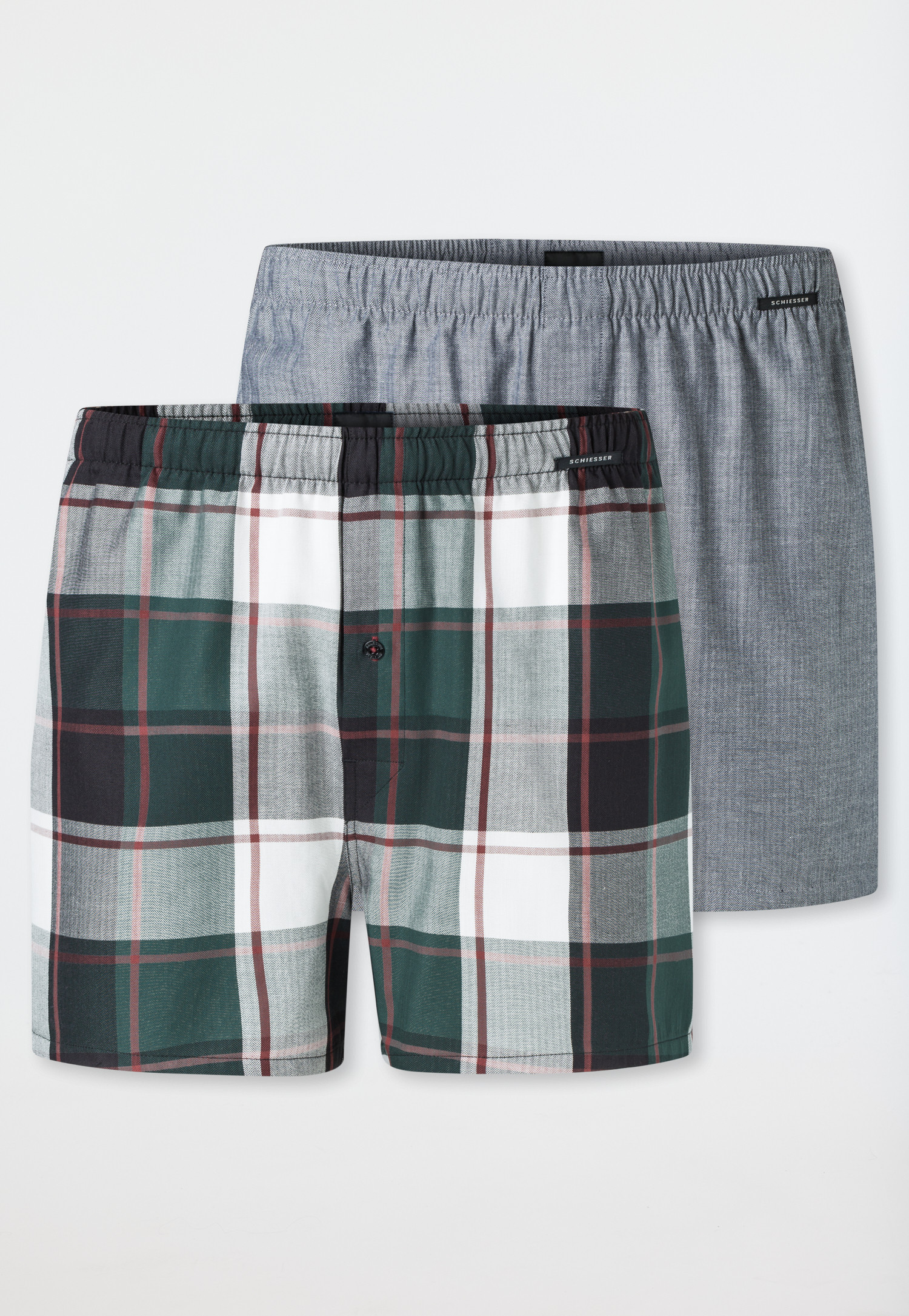 Boxer shorts 2-pack woven fabric multi-colored patterned - Boxer shorts ...