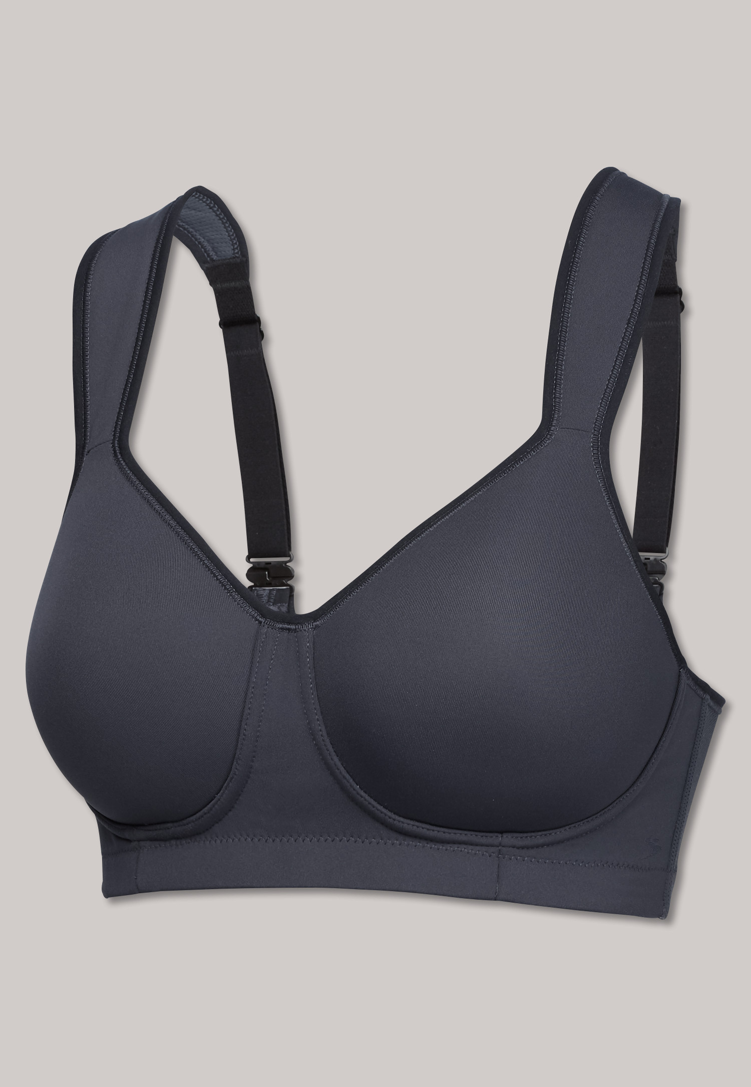 Sport-BH Softcup bügellos Medium Support anthrazit - Active | SCHIESSER