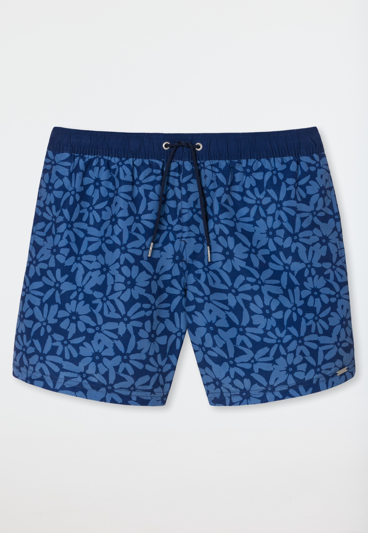 Swimshorts woven fabric flowers patterned navy - Casual Swim | SCHIESSER