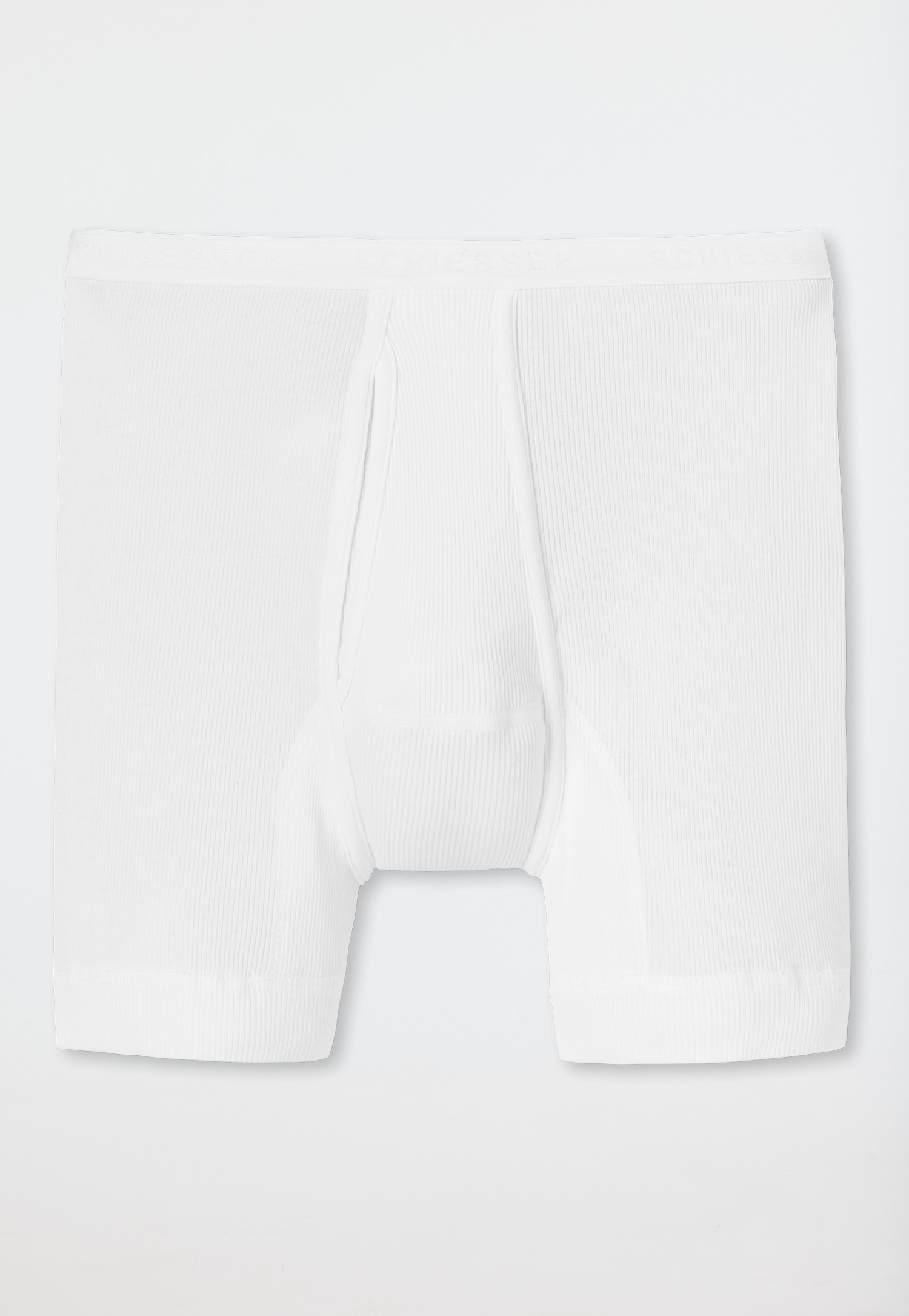 Unterhose kurz mit Eingriff Doppelripp weiß - Original Classics | SCHIESSER
