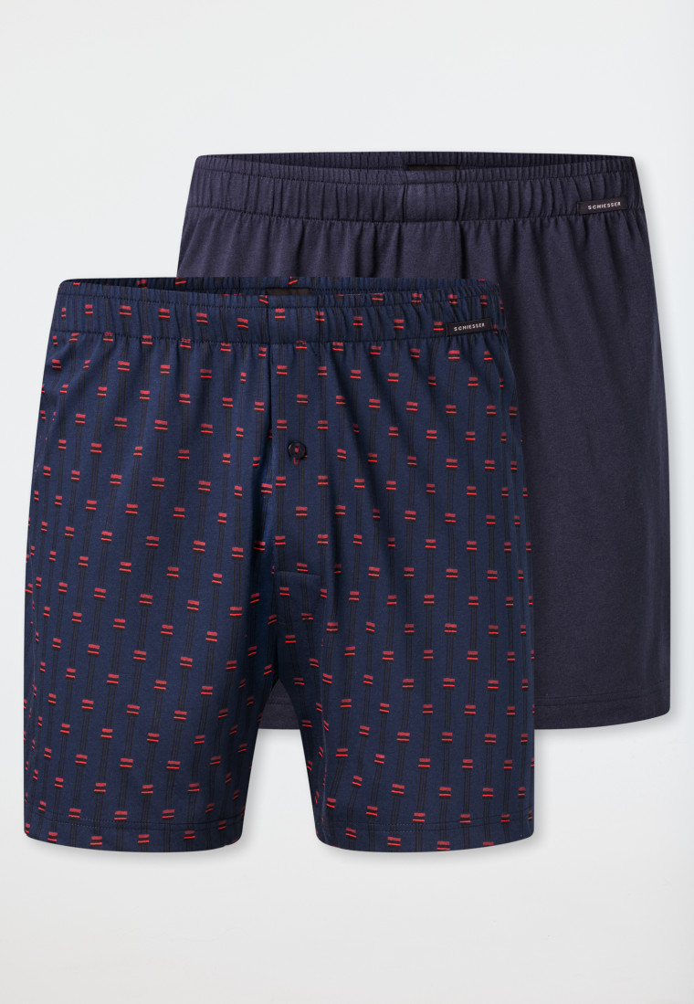 Boxer shorts 2-pack jersey plain / patterned - Boxer shorts multipacks ...