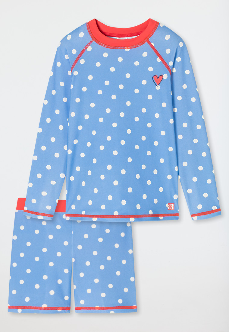 Bath set girls 2-piece dots light blue - Aqua Kids Girls | SCHIESSER
