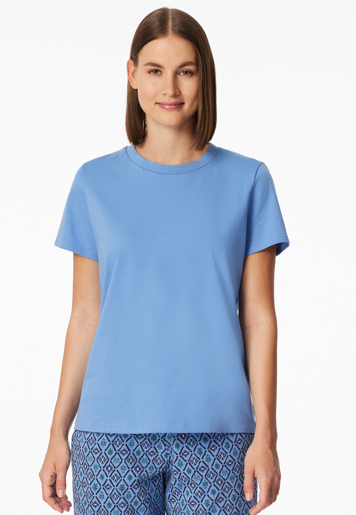 Shirt short sleeve aqua - Mix+Relax | SCHIESSER