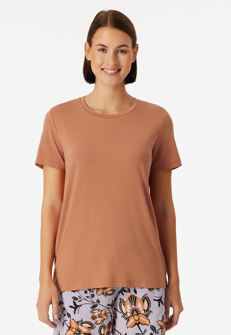 Shirt kurzarm rundhals rost - Mix+Relax | SCHIESSER