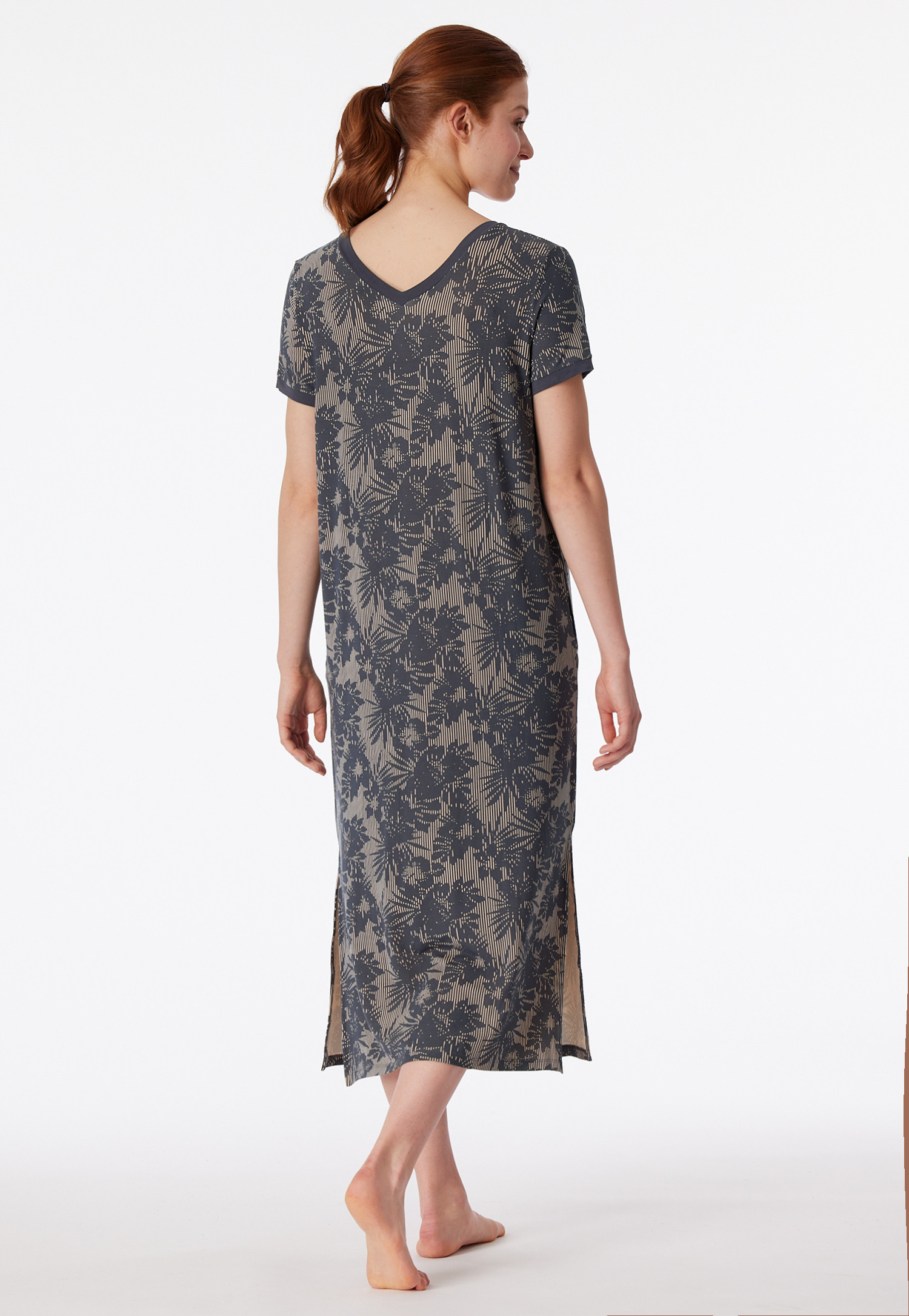 Sleepshirt kurzarm V-Ausschnitt multicolor - selected! premium ...