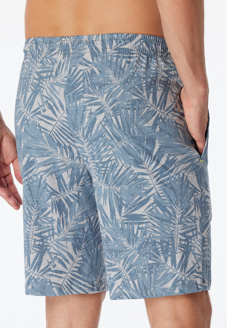 Bermuda shorts Organic Cotton leaves gray melange - Mix+Relax | SCHIESSER