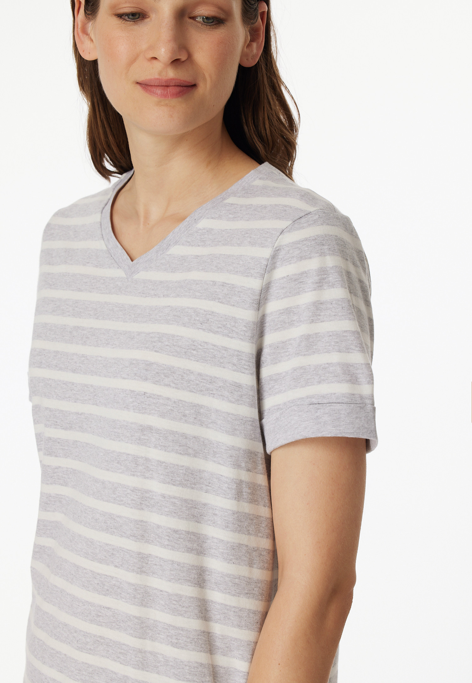 Schlafanzug 3/4-lang silbergrau-meliert - Casual Essentials | SCHIESSER